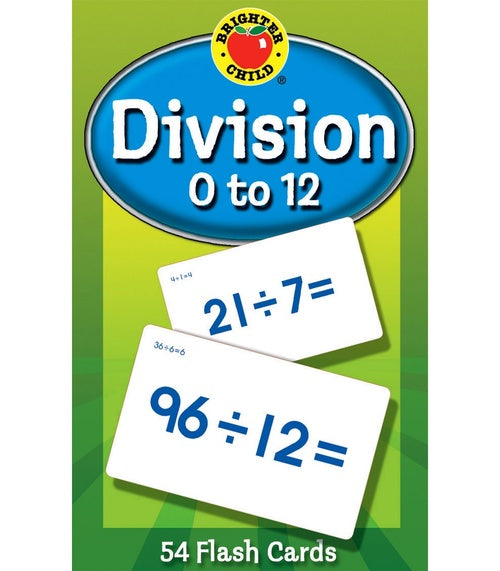 Division 0 to 12 Flash Cards (Brighter Child) - SummerWorkbooks.com