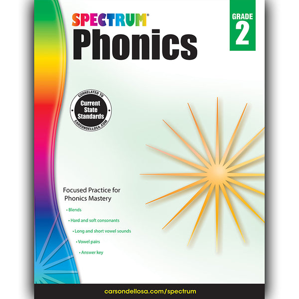 Spectrum Phonics, Grade 2 - SummerWorkbooks.com