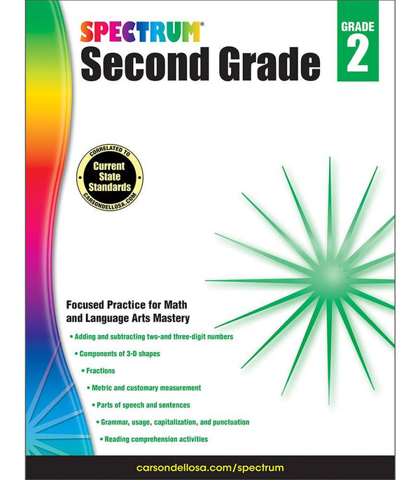 Spectrum Second Grade Math Language Arts 2 - SummerWorkbooks.com