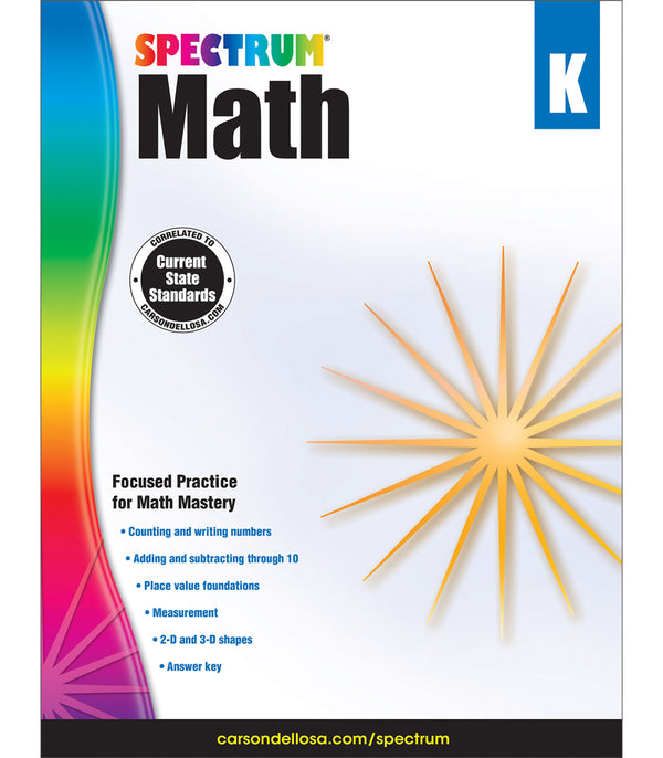 Spectrum Math Grade K - SummerWorkbooks.com